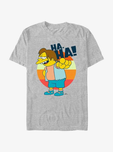 The Simpsons Nelson Ha, Ha! T-Shirt - GREY | Hot Topic