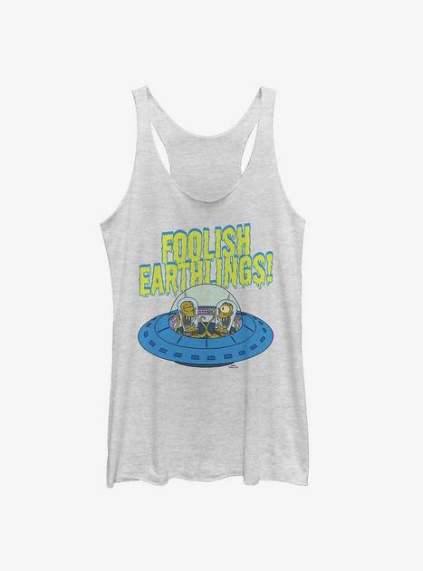 The Simpsons Foolish Earthlings Girls Tank - WHITE | Hot Topic