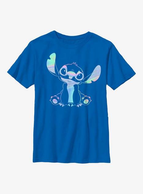 Disney Lilo & Stitch Groovy Stitch Youth T-Shirt - BLUE | BoxLunch
