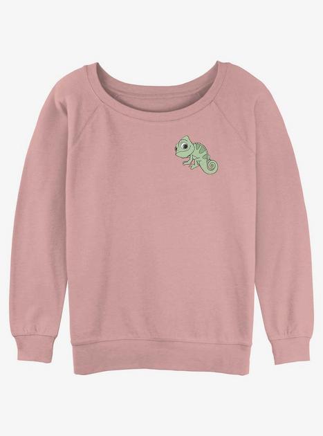 Disney Tangled Pascal Pocket Girls Slouchy Sweatshirt - PINK | Hot Topic