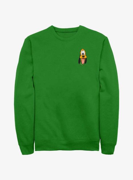 Disney Pluto Happy Face Pocket Sweatshirt - GREEN | Hot Topic