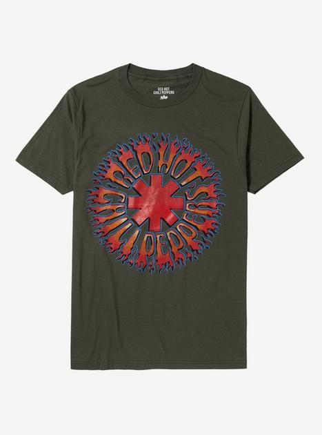 Red Hot Chili Peppers Flames Logo Boyfriend Fit Girls T-Shirt | Hot Topic