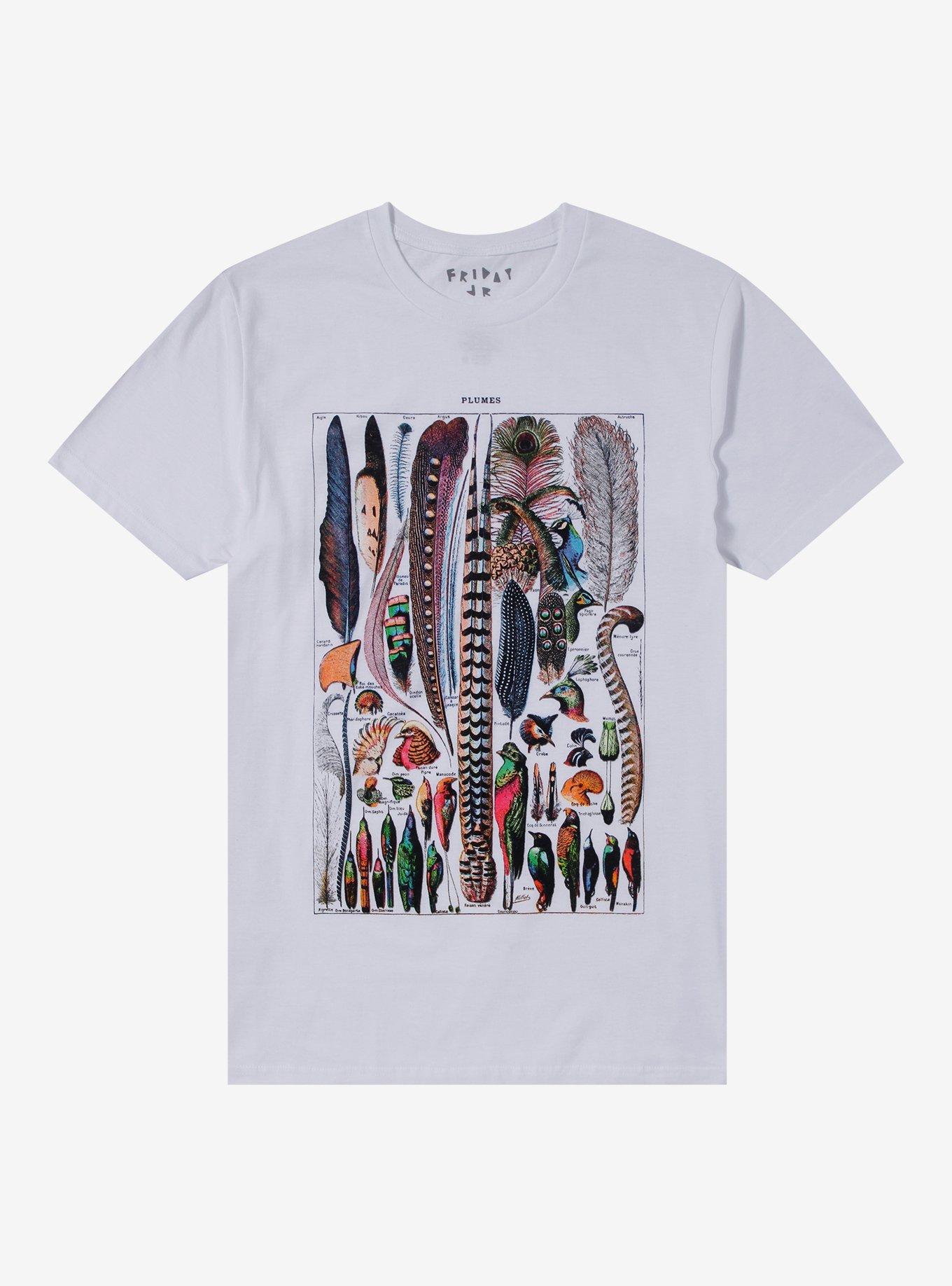 Birds & Feathers Infographic T-Shirt By Friday Jr | Hot Topic