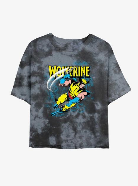 Wolverine Wolf Slash Womens Tie-Dye Crop T-Shirt - MULTI | BoxLunch