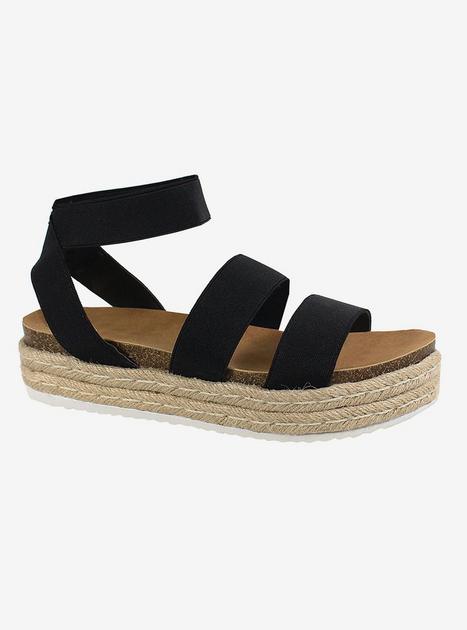 Chiara Black Espadrille Sandals | Hot Topic
