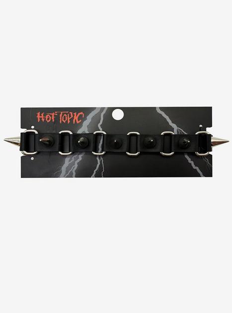 Spike Chain Faux Leather Choker | Hot Topic