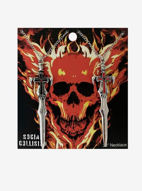 Social Collision Long Sword Best Friend Necklace Set | Hot Topic