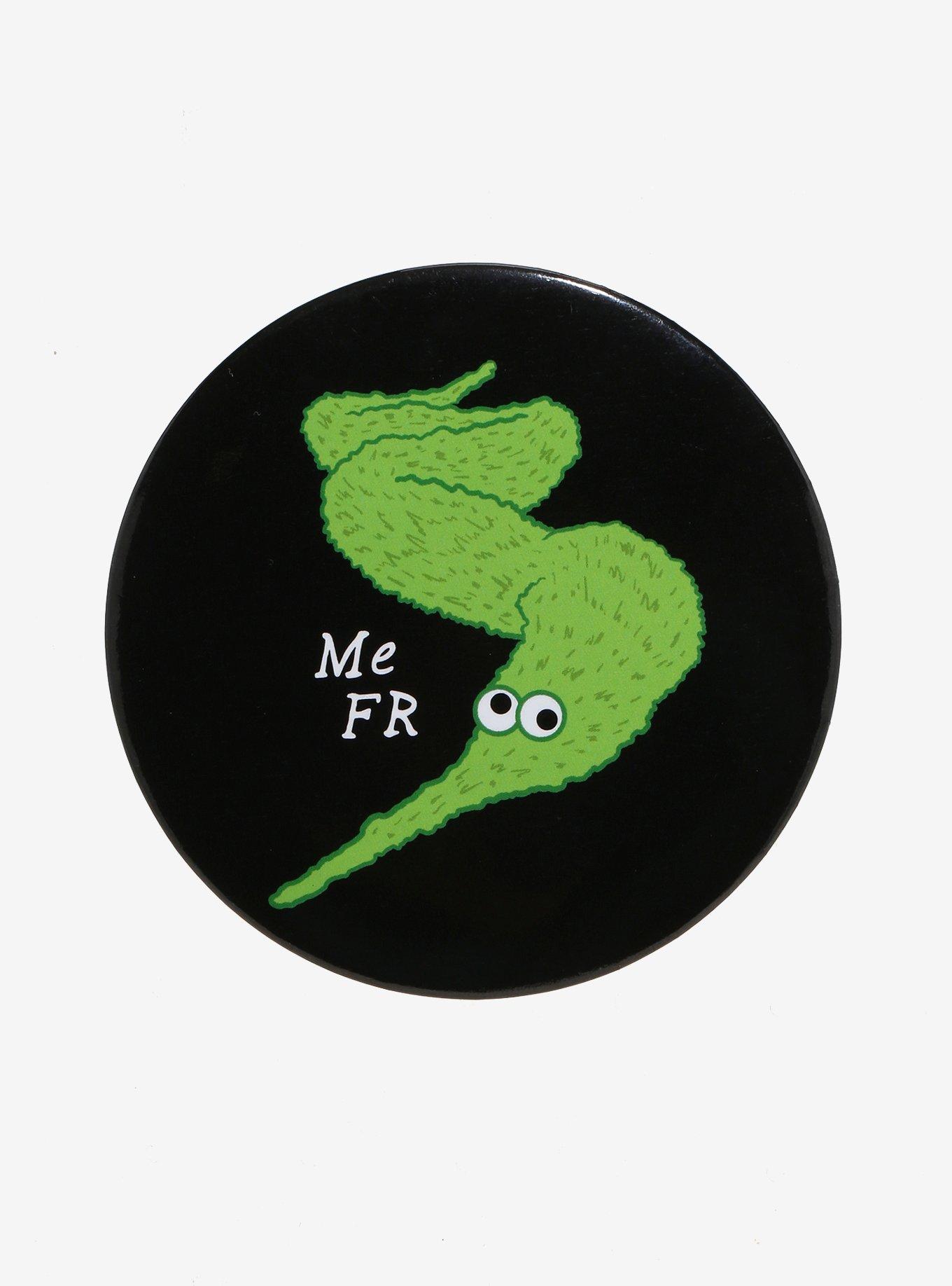 Squiggle Worm Me FR 3 Inch Button | Hot Topic