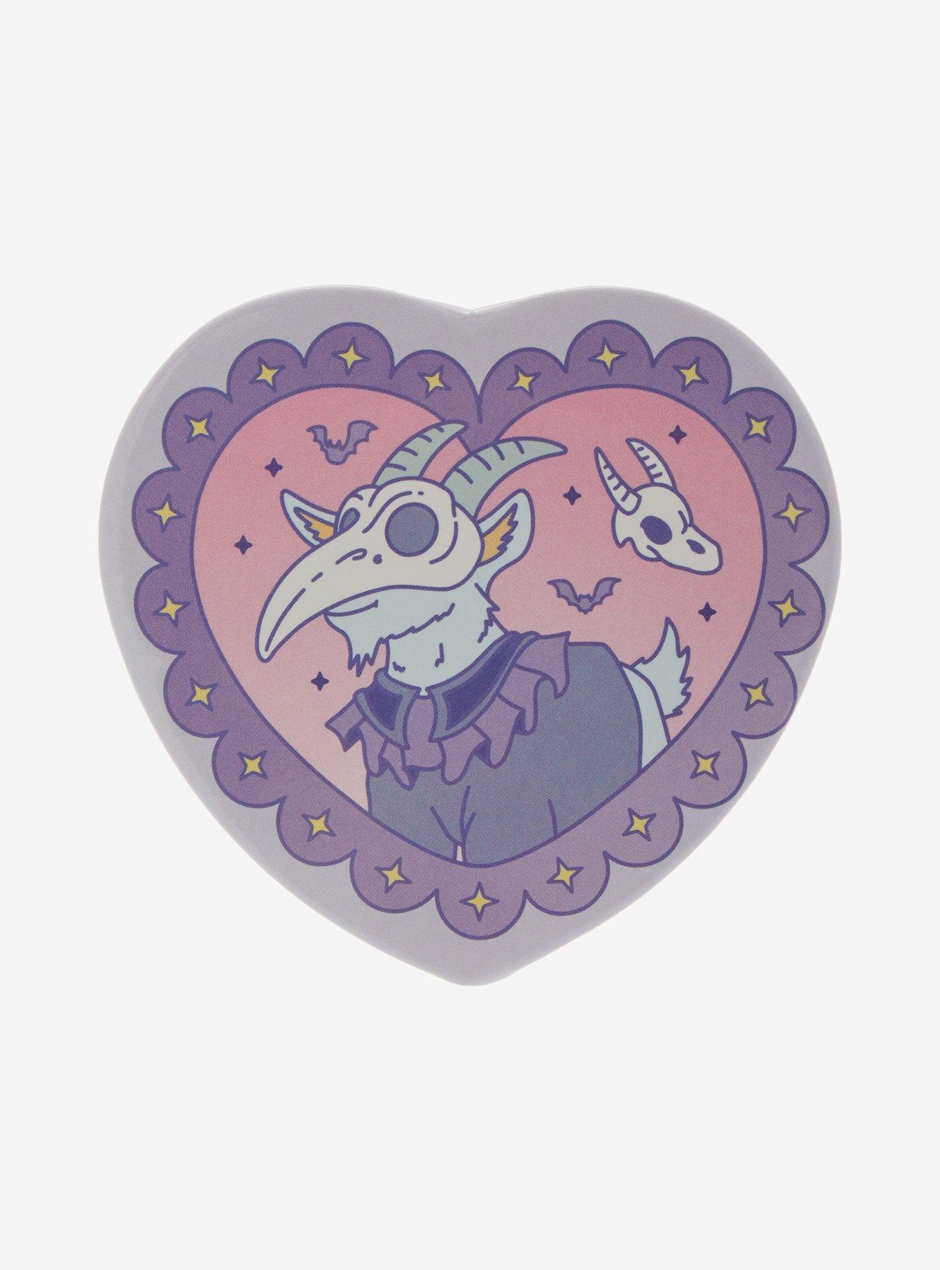 Pastel Skull Goat Heart 3 Inch Button | Hot Topic