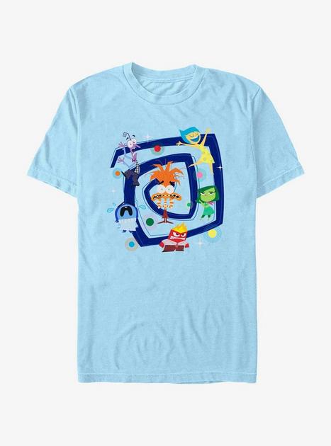 Disney Pixar Inside Out 2 All Emotions Swirling T-Shirt - BLUE | Hot Topic