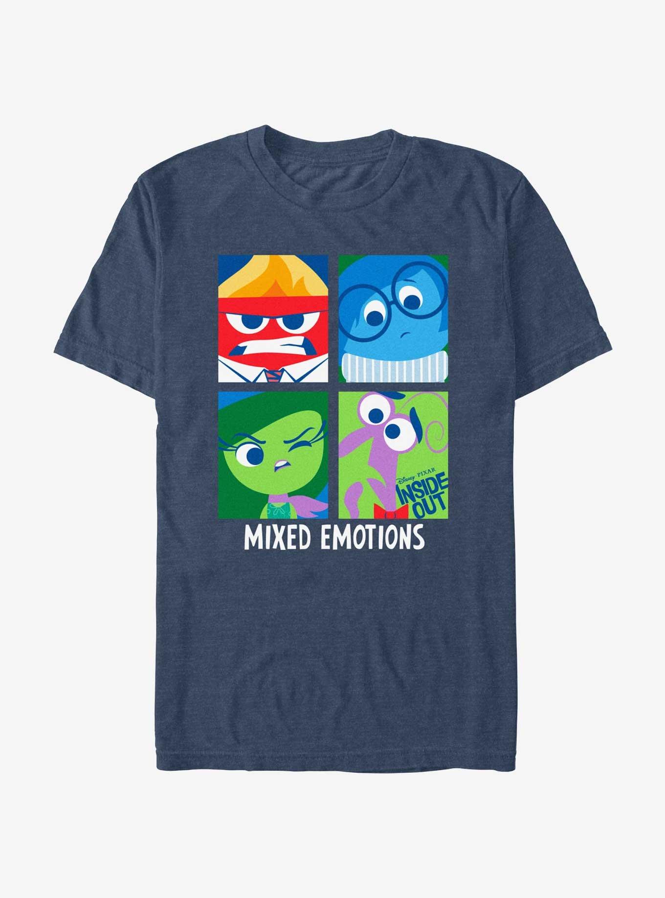 Disney Pixar Inside Out 2 Feels Like Mixed Emotions T Shirt Blue