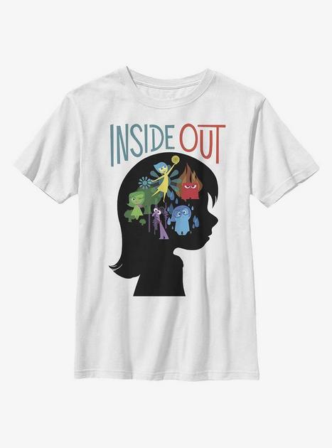 Disney Pixar Inside Out 2 Riley Silhouette Youth T-Shirt - WHITE | BoxLunch