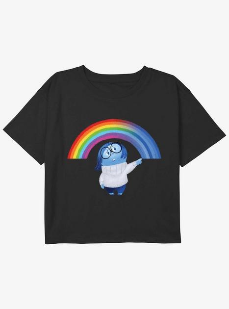 Disney Pixar Inside Out 2 Sadness Cheer Up Girls Boxy Crop T-Shirt ...