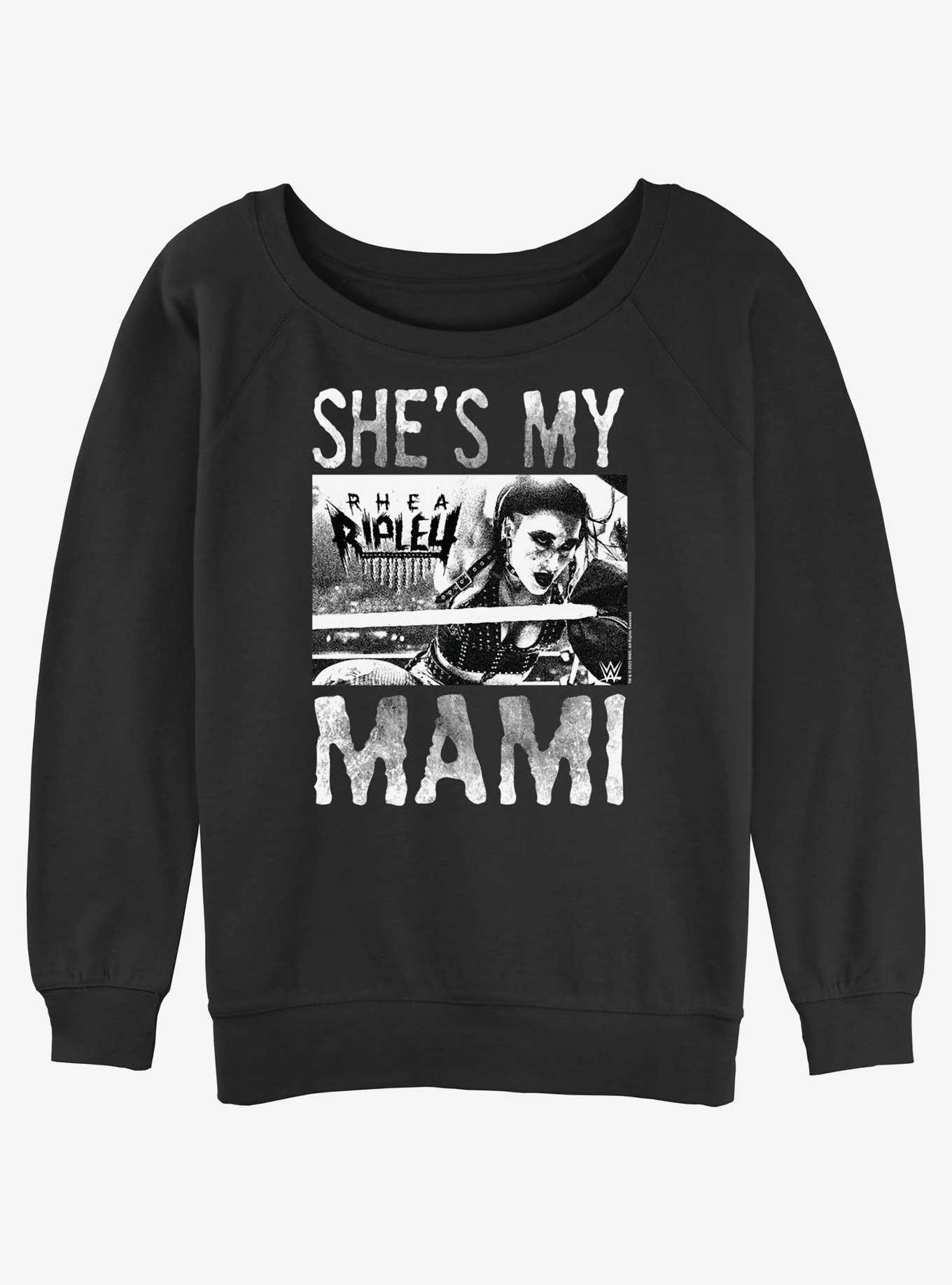 WWE Rhea Ripley She's My Mami Girls Slouchy Sweatshirt - BLACK | Hot Topic