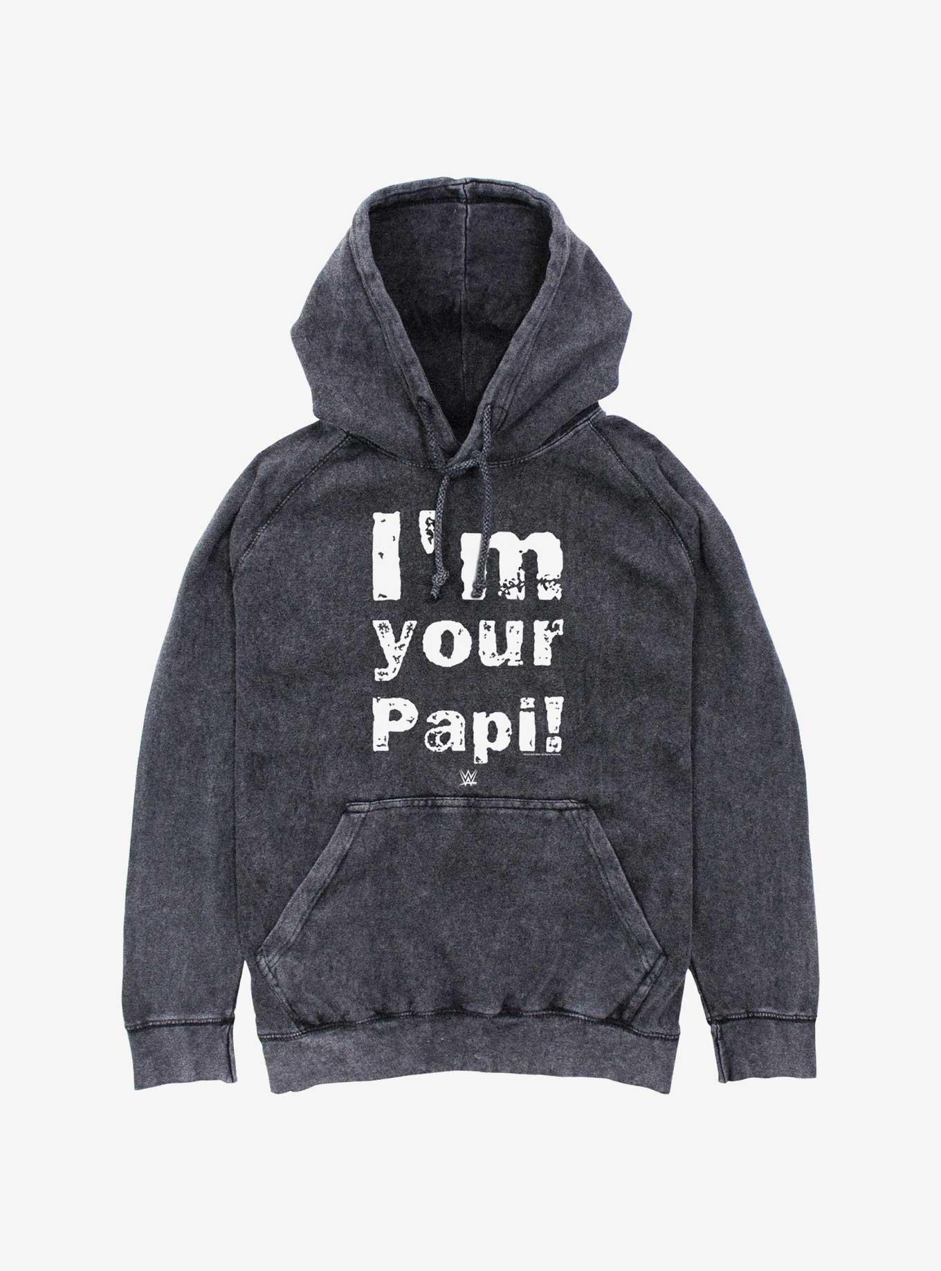 WWE Papi Eddie Guerrero Mineral Wash Hoodie - BLACK | BoxLunch