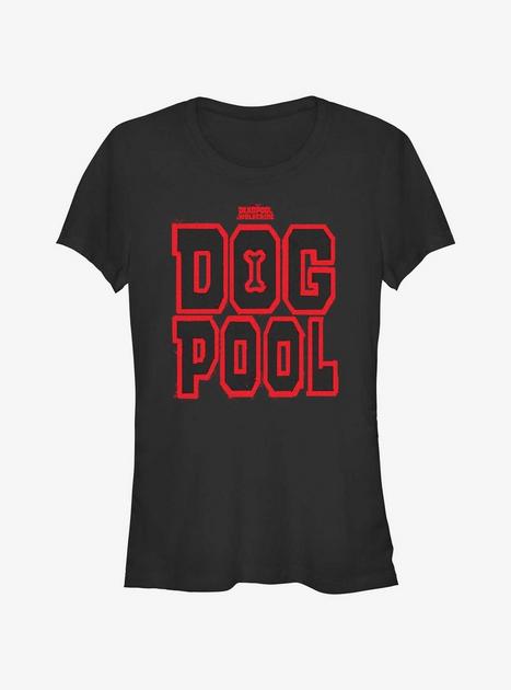 Marvel Deadpool & Wolverine Dogpool Letters Girls T-Shirt - BLACK | Hot ...