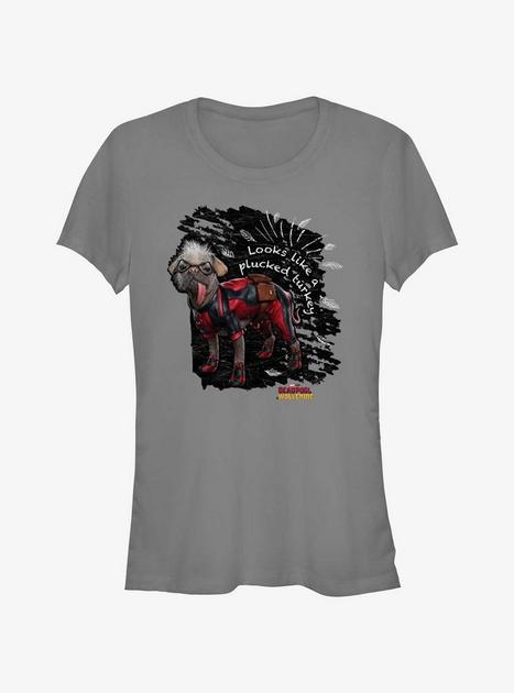 Marvel Deadpool & Wolverine Looks Like A Plucked Turkey Girls T-Shirt ...