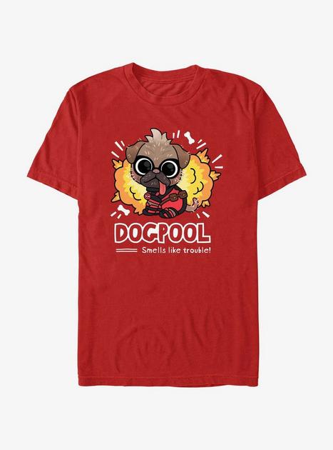 Marvel Deadpool & Wolverine Cute Dogpool T-Shirt - RED | BoxLunch