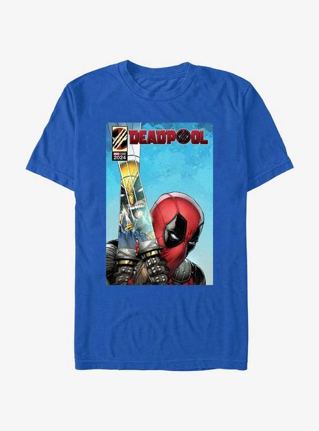 Marvel Deadpool & Wolverine Reflection In The Swords T-Shirt - BLUE ...