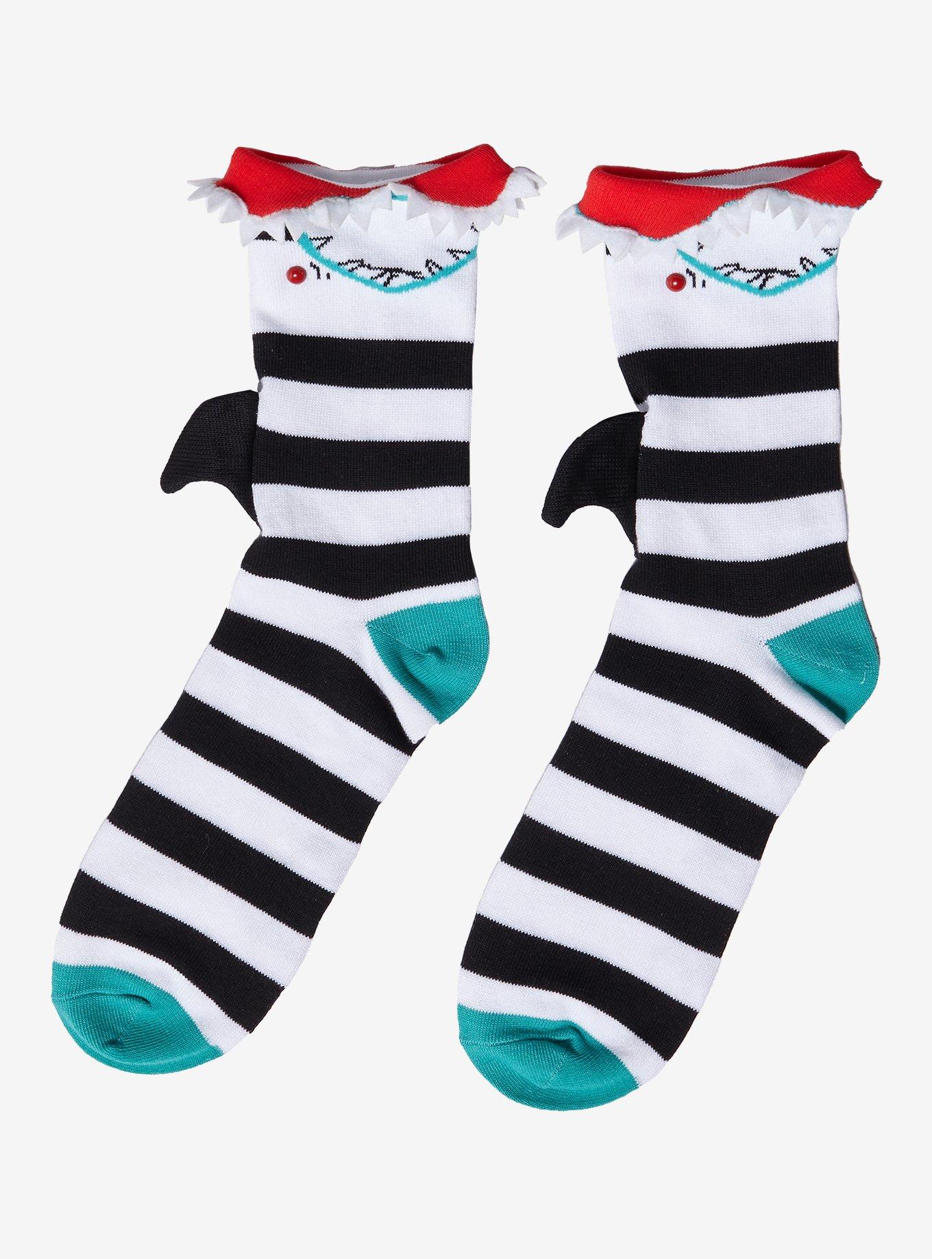 Beetlejuice Sandworm Biting Ankle socks | Hot Topic