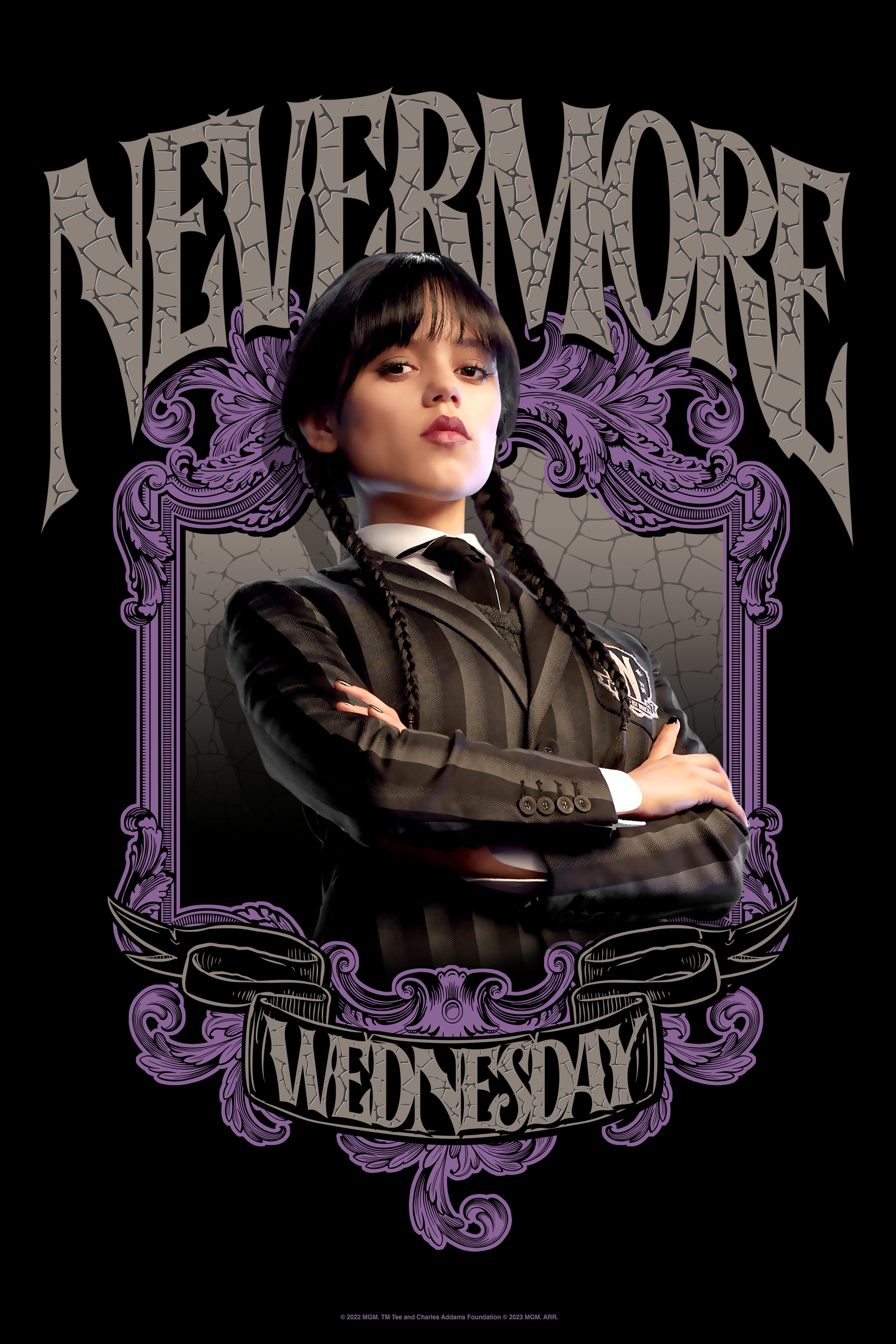 Wednesday Portrait Wednesday Addams Poster - WHITE | BoxLunch