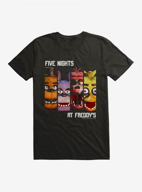 Five Nights At Freddys Character Panels T Shirt Black Hot Topic