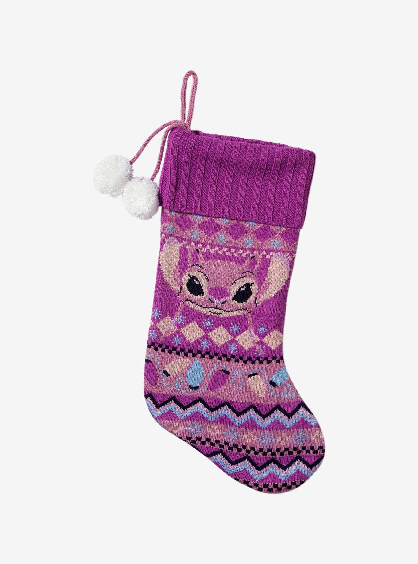 Disney Lilo & Stitch Angel Fair Isle Knit Stocking | Hot Topic