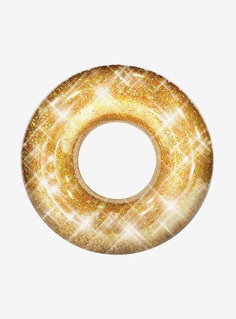 Glitter 48" Jumbo Beach and Pool Tube with Gold Glitter | Hot Topic