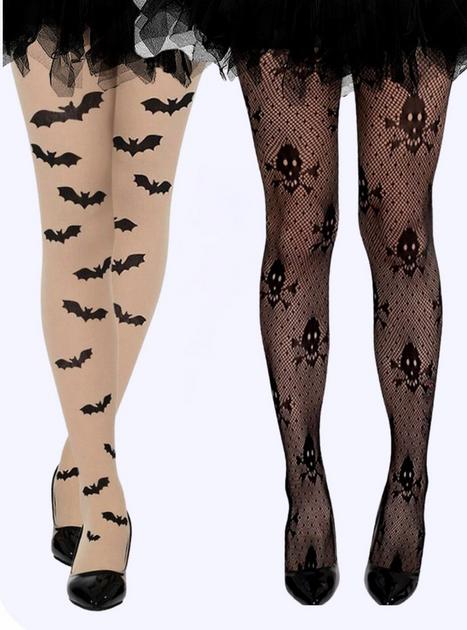 Skull Tights and Bat Tights Set | Hot Topic
