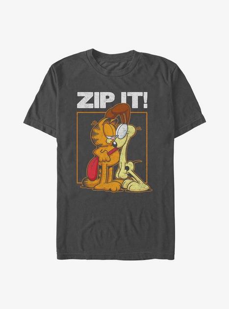 Garfield Zip It Garfield & Odie T-Shirt - GREY | BoxLunch