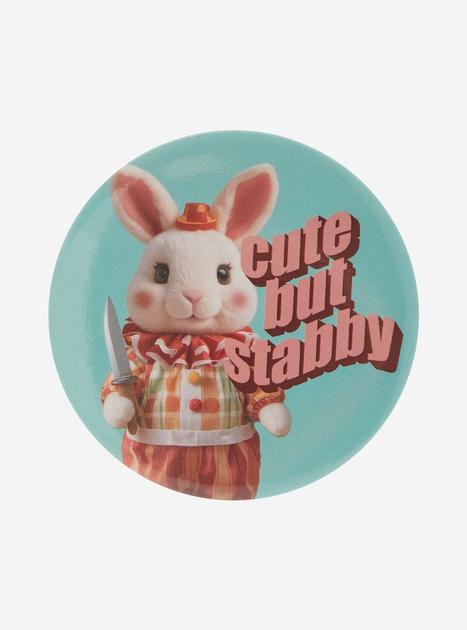 Bunny With Knife 3 Inch Button | Hot Topic