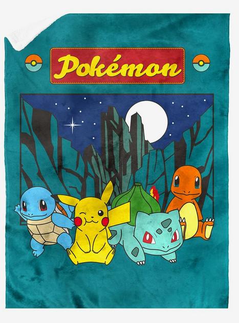 Pokémon Under the Stars Mink Sherpa Blanket | BoxLunch