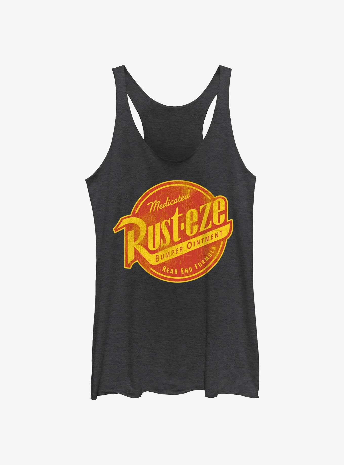 Disney Pixar Cars Rusteze Logo Womens Tank Top - BLACK | BoxLunch