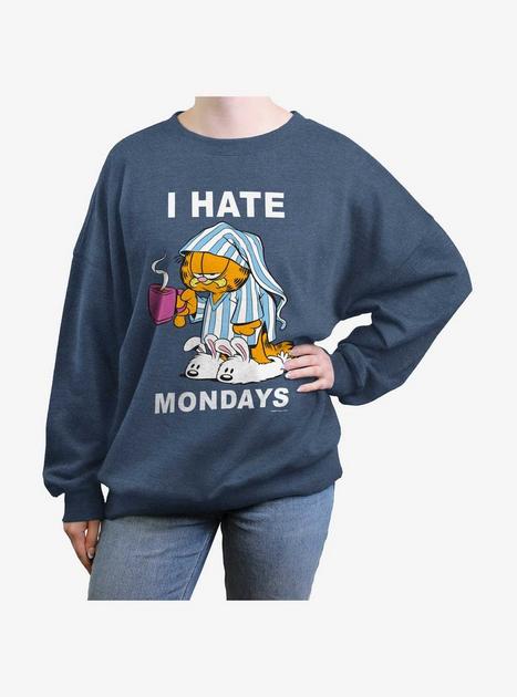 Garfield I Hate Monday's Girls Oversized Sweatshirt - BLUE | Hot Topic