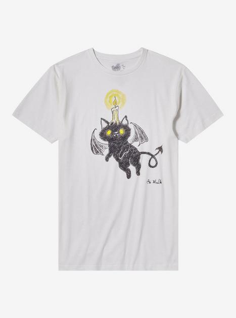 Candle Demon Cat T-Shirt By Cat Mallard | Hot Topic