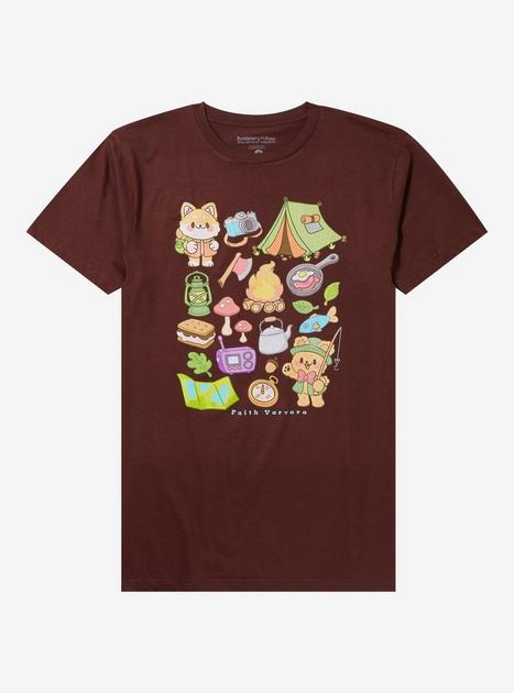 Camping Cuties Grid T-Shirt By Faith Varvara | Hot Topic