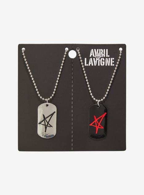 Avril Lavigne Star Dog Tag Pendant Best Friend Necklace Set | Hot Topic