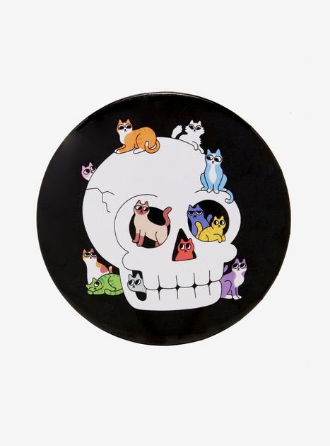 Skull Cats 3 Inch Button | Hot Topic
