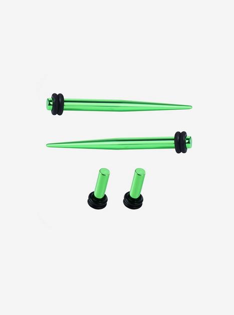 Steel Green Anodized Taper & Plug 4 Pack | Hot Topic