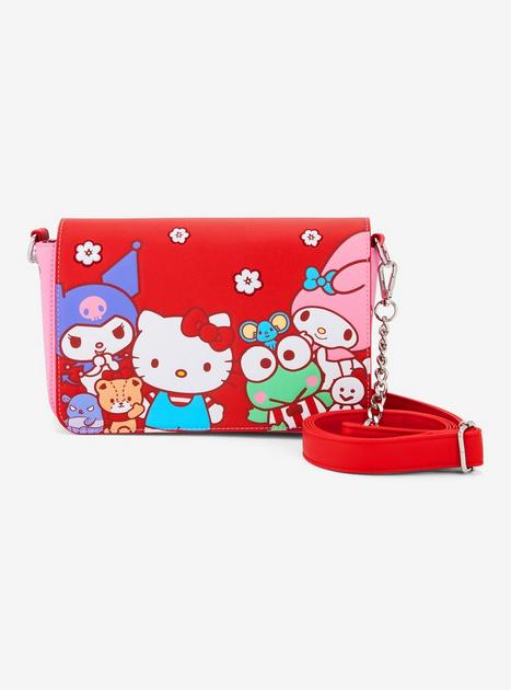 Loungefly Hello Kitty And Friends Pink & Red Crossbody Bag | Hot Topic