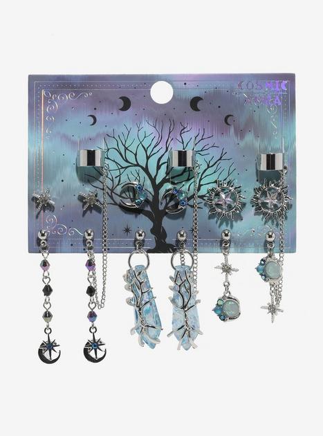 Cosmic Aura Celestial Opal Cuff Earring Set | Hot Topic
