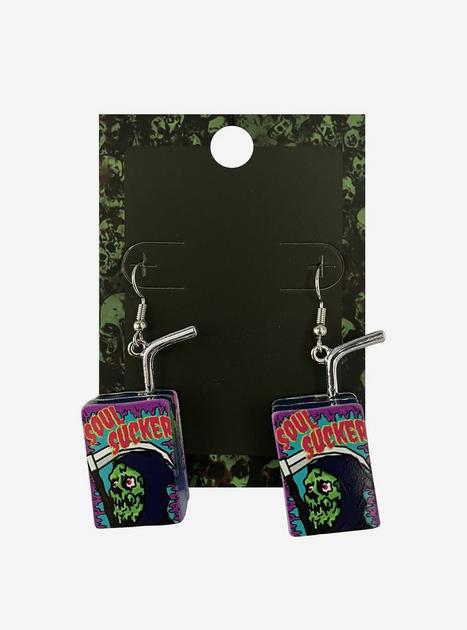 Soul Sucker Juice Box Drop Earrings | Hot Topic