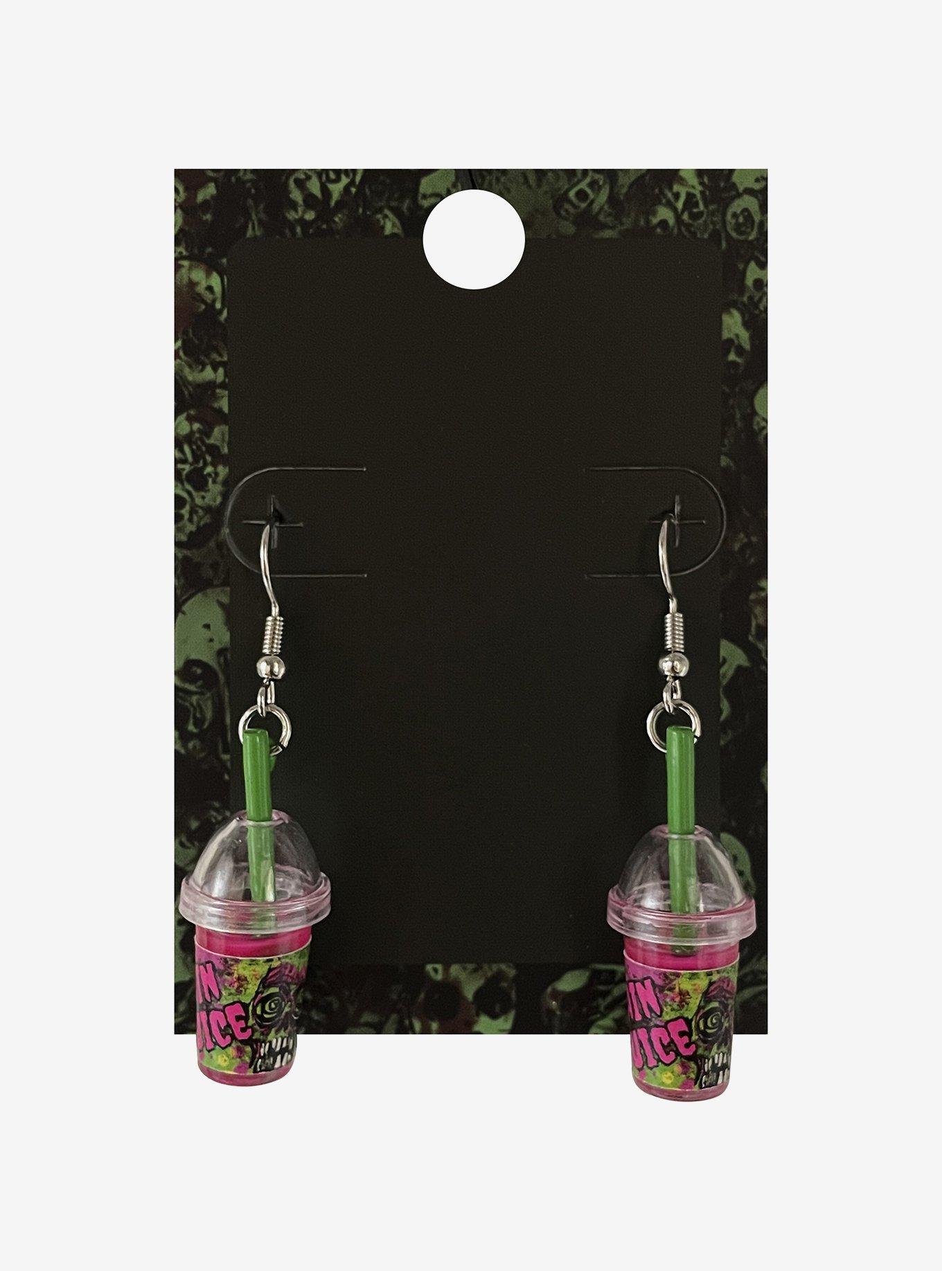 Zombie Brain Juice Slurpee Drop Earrings | Hot Topic