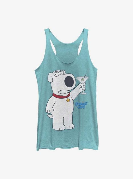 Family Guy Brian Martini Pose Womens Tank Top - BLUE | BoxLunch