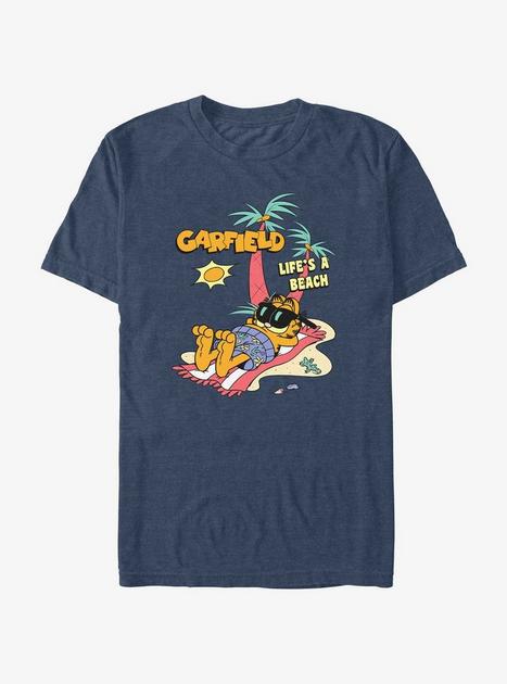 Garfield Life's A Beach T-Shirt - BLUE | Hot Topic