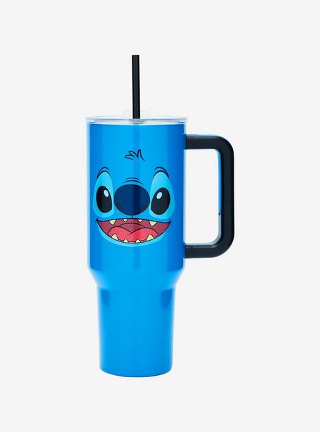Disney Lilo & Stitch Face Straw Tumbler with Handle | BoxLunch