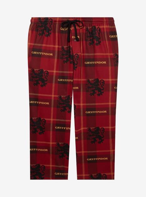 Harry Potter Gryffindor Plaid Allover Print Womens Plus Size Sleep