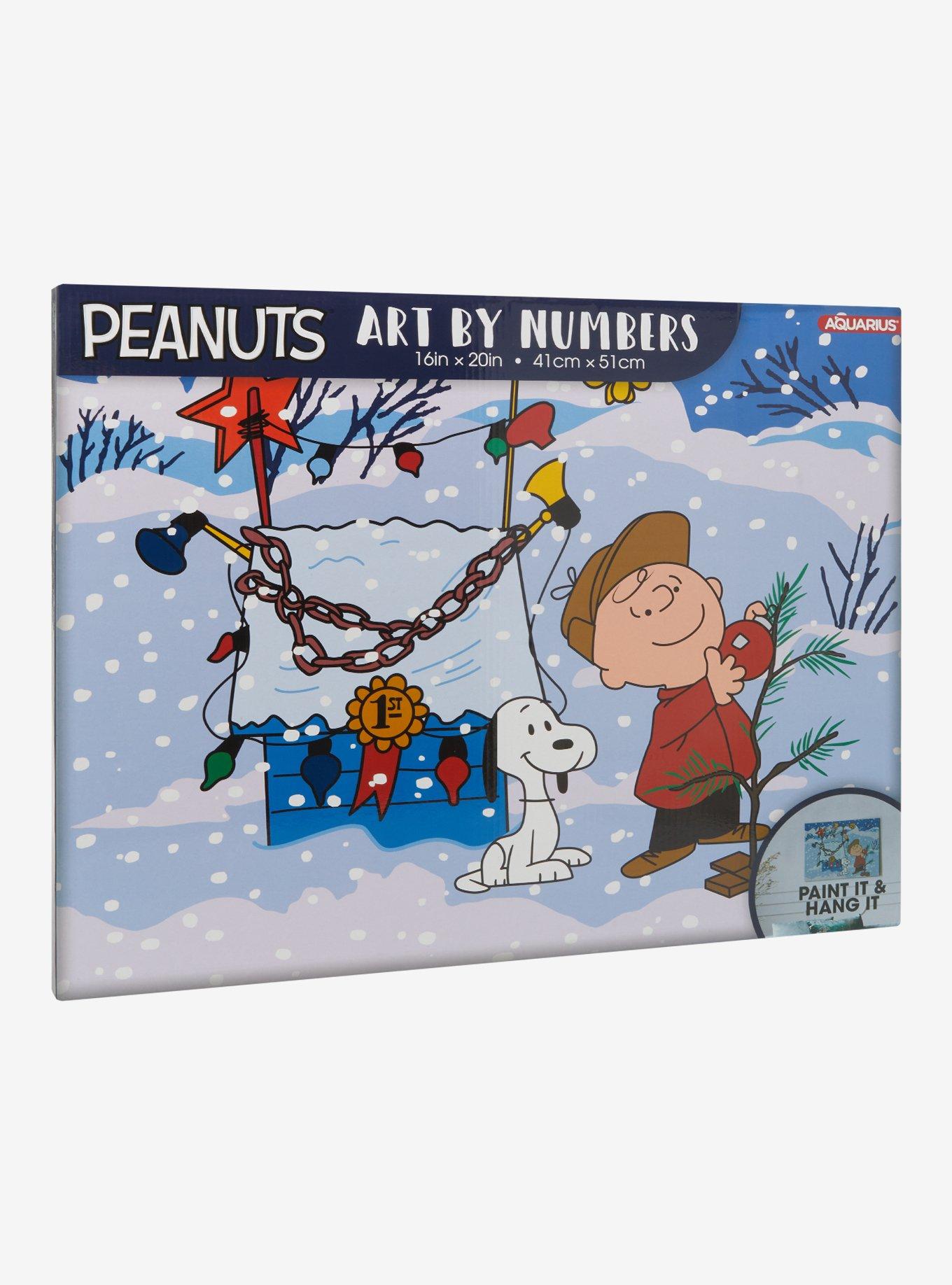 Peanuts Snoopy & Charlie Brown Christmas Art by Numbers Paint Kit ...