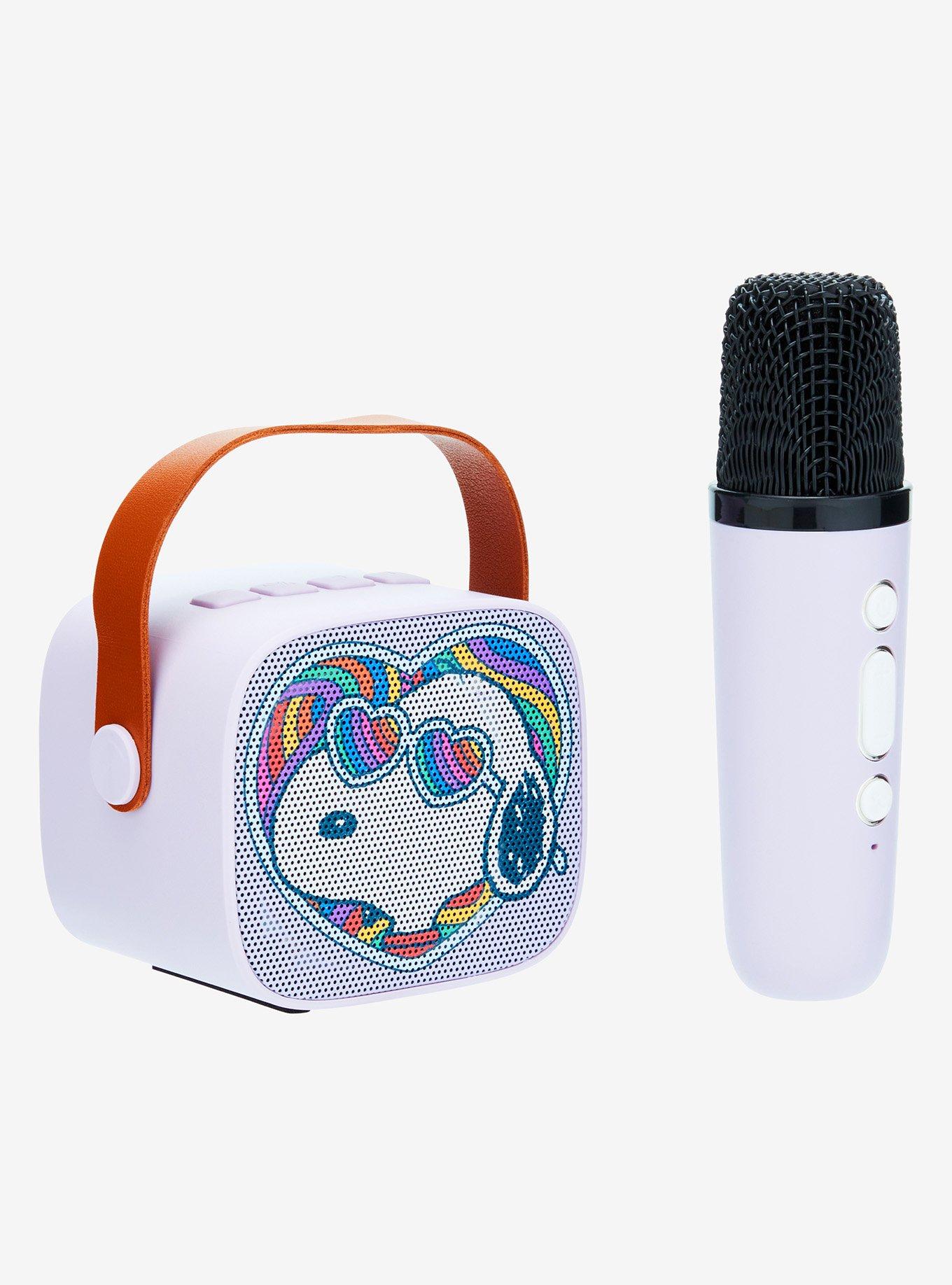 Peanuts Snoopy Groovy Wireless Speaker and Karaoke Microphone Set ...