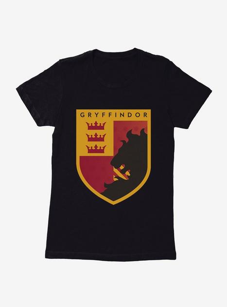 Harry Potter Gryffindor Triple Crown Crest Womens T-Shirt? - BLACK ...